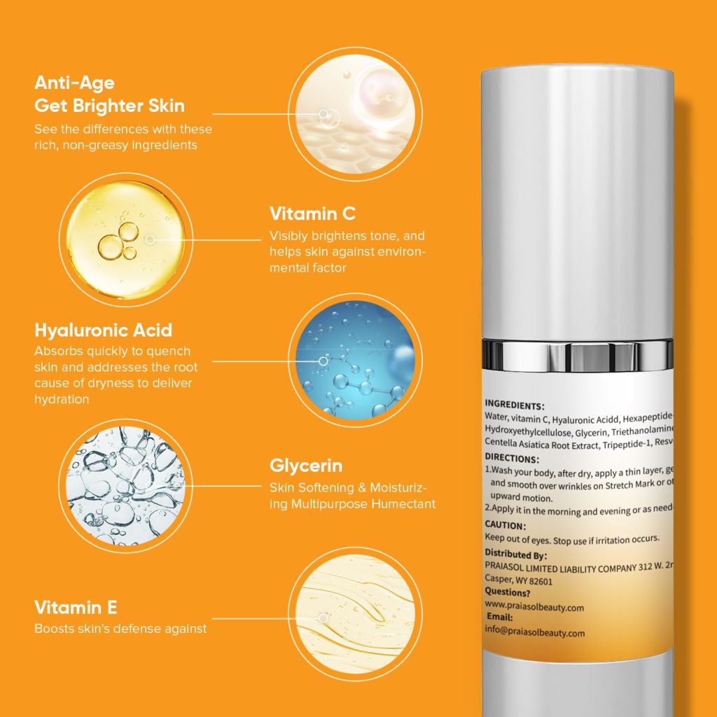 Praiasol Super C Serum, Vibrance Vitamin C Serum for Face, Vibrance Vit ...